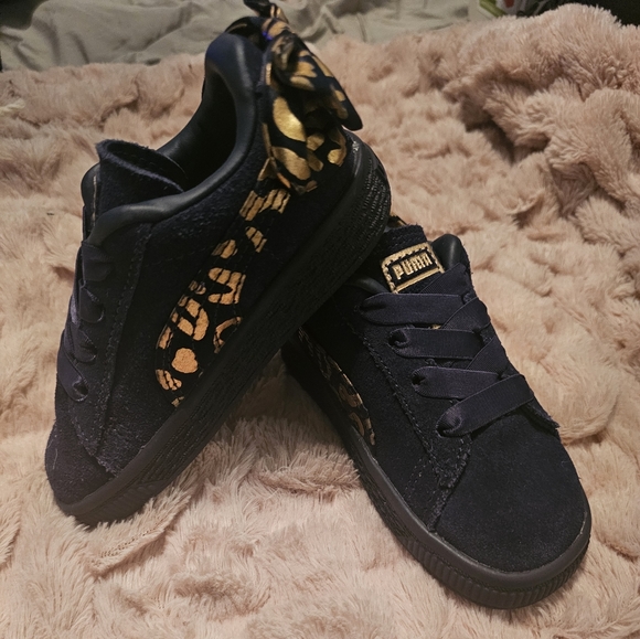 Puma | Shoes | Puma Shoes With Cheetah Accent And Bow | Poshmark
